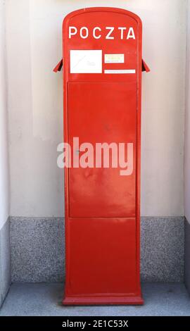 Polish mailbox. Warsaw Poland Stock Photo - Alamy