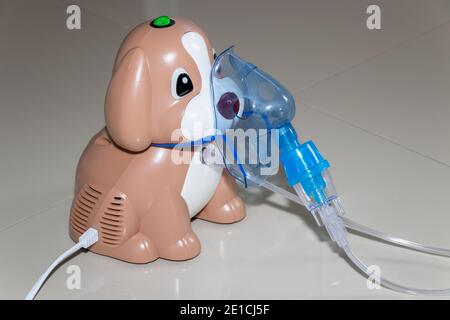 Compressor nebulizer. An inhaler made in pet puppy shape. Suitable for ...