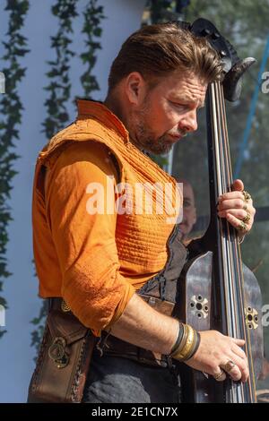 Corvus corax band plays neo-medieval music in Hämeenlinna Finland Stock ...