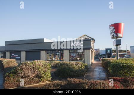 Edinburgh, Scotland - January 8 2021: KFC location on South Charlotte ...