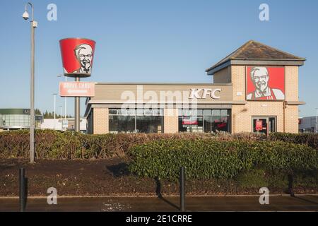 Edinburgh, Scotland - January 6 2021: KFC location at Craigleith Retail ...