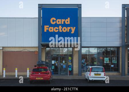 Edinburgh, Scotland - January 8 2021: Card Factory retail location on ...