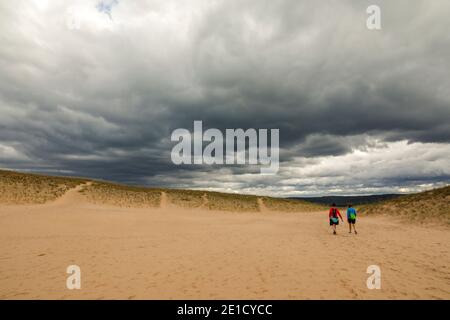 Hikers visiting Sleeping Bear Dunes NationalÃ‚Â Lakeshore, Empire, Michigan, USA Stock Photo - Alamy
