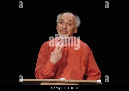 Comedian and writer Victor Haim rehearses his theater play 'Fureur' at ...
