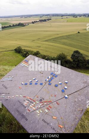 Map and View of the Battle of Waterloo, Plan of the Battle of Waterloo ...