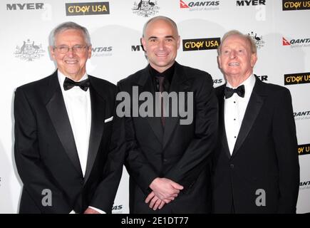 Andre Agassi, Roy Emerson and Rod Laver 2011 G'Day USA Los Angeles ...