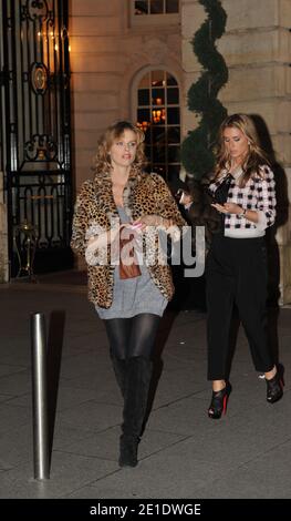 Eva Herzigova leaves the Ritz Hote to the Etam fashion show in Paris ...