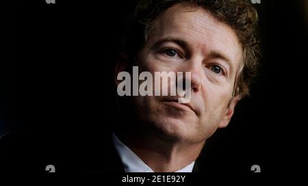 Senator Rand Paul (R-KY) speaks during a Tea Party Town Hall meeting ...