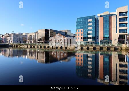 Businesses in Lapps Quay, Cork Stock Photo - Alamy
