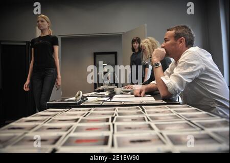 Guy Laroche Designer Marcel Marongiu, pictured during fitting of his ...