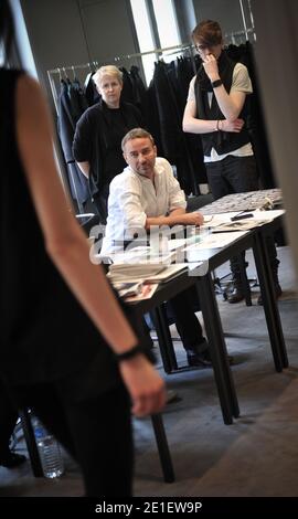 Guy Laroche Designer Marcel Marongiu, pictured during fitting of his ...
