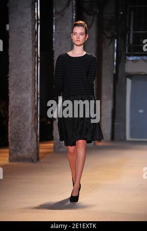 A model displays a creation designed by Marco Zanini for Rochas Fall ...