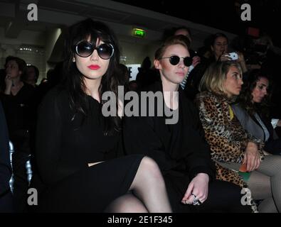 British singer Eleanor 'Elly' Jackson (R) of the band La Roux attends ...