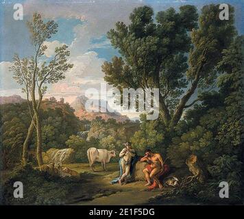 Landscape with Mercury and Argus - by Andrea Locatelli Stock Photo - Alamy