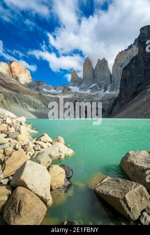 Base Las Torres viewpoint, Torres del Paine, Chile. Chilean Patagonia ...