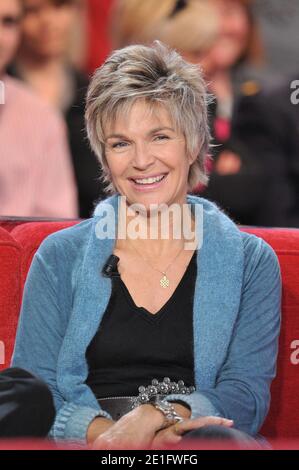 Veronique Jannot at the taping of Vivement Dimanche on March 16, 2011 ...