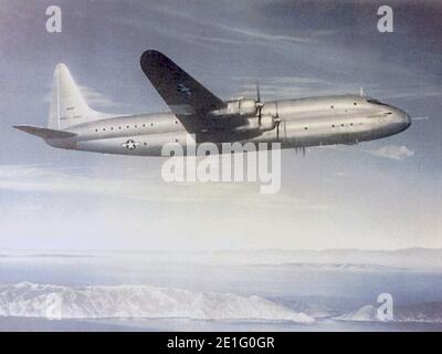 Lockheed XR6O-1 Constitution in flight (colour Stock Photo - Alamy