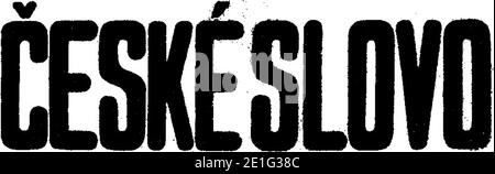 Logo of České slovo newspaper Stock Photo - Alamy