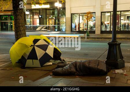 Encampment of homeless people, Seattle, Washington, USA Stock Photo - Alamy