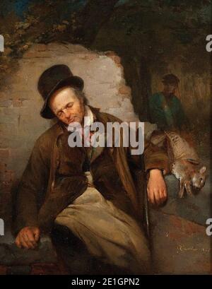 Louis Antoine Carolus - Resting hunter 1 Stock Photo - Alamy