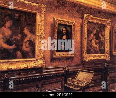 Louis Beroud Mona Lisa au Louvre 1911 Stock Photo - Alamy