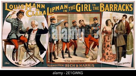 Louis Mann & Clara Lipman in The girl in the barracks. c1899 Stock ...