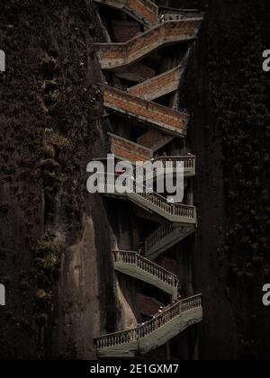 Steps Rock of Guatape (Piedra Del Penol) Guatape, Colombia Stock Photo ...