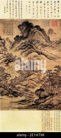 View of Immortal Mountain Tower by Lu Guang shows a majestic and ...