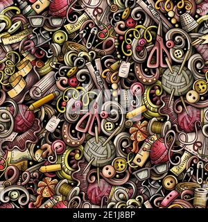 Handmade hand drawn raster doodles seamless pattern Stock Photo - Alamy