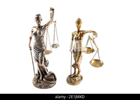 The statue of justice Themis or Iustitia, the goddess of justice ...