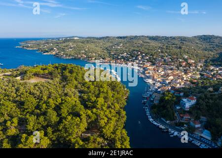 Gaios village, Ionian Islands, Paxi island, Greece, Europe Stock Photo ...