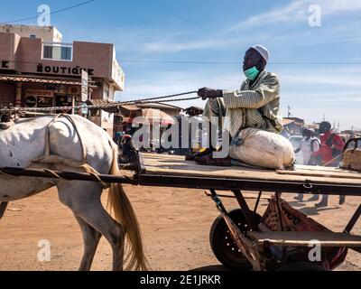 MBOUR, SENEGAL - DECEMBER Circa, 2020. Unidentified serious and sad ...