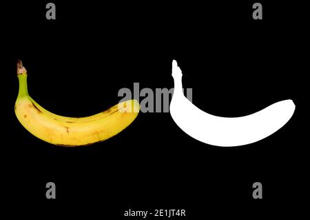 Yellow banana isolated on transparent background Stock Photo - Alamy