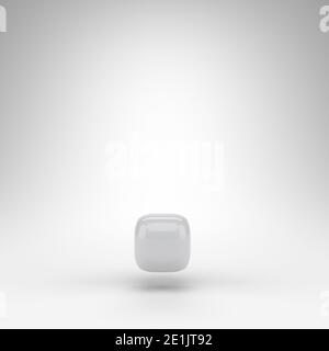 Period symbol on white background. Anodized green 3D rendered sign with ...