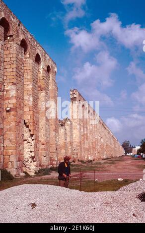 The Zaghouan Aqueduct or Aqueduct of Carthage of total length of 132 km ...