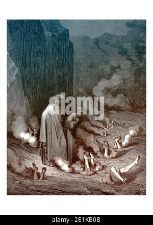 vintage depiction of hell Stock Photo - Alamy