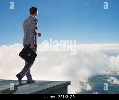 The businessman ready for new challenges in business concept Stock ...