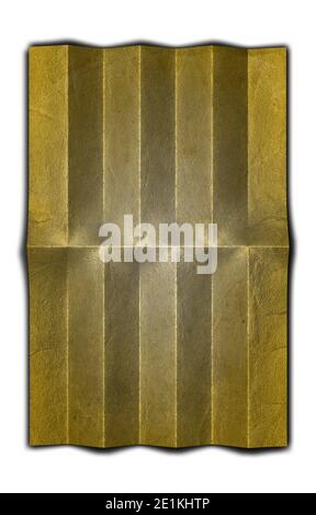 Metallized gold sheet folded folded Stock Photo - Alamy