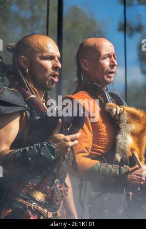 Corvus corax band plays neo-medieval music in Hämeenlinna Finland Stock ...