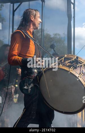 Corvus corax band plays neo-medieval music in Hämeenlinna Finland Stock ...