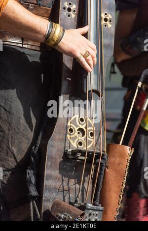 Corvus corax band plays neo-medieval music in Hämeenlinna Finland Stock ...