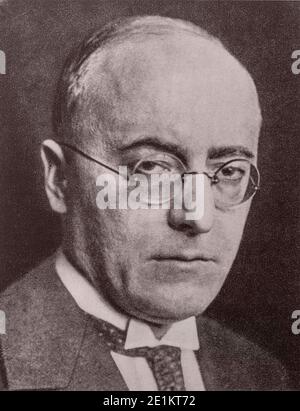 Portrait of Heinrich Brüning (1885 – 1970) was a German Centre Party ...