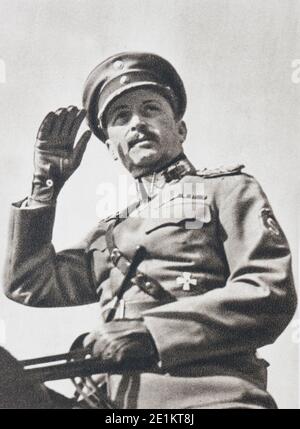 A portrait of Carl Gustaf Emil Mannerheim, the Finnish military leader ...