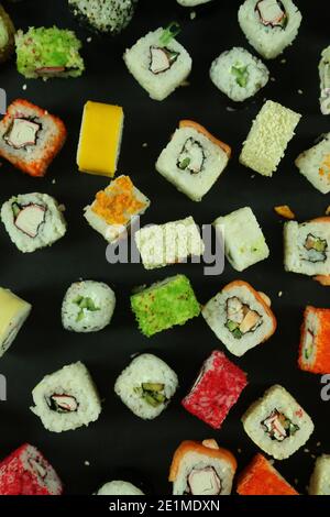 Japanese cold roll with salmon Stock Photo - Alamy