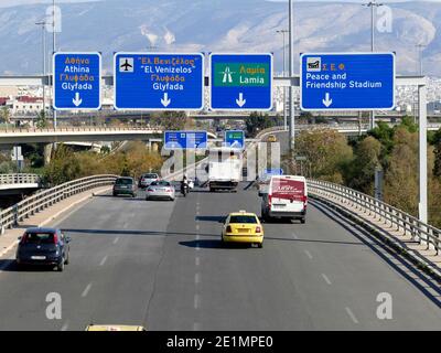 Greece Athens Athen highway expressway motorway Stock Photo - Alamy