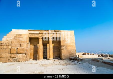 Funerary mortuary temple at The Great Pyramids of Giza, Cairo, Egypt ...