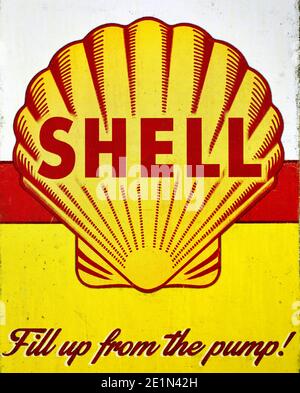 Shell vintage logo Stock Photo - Alamy