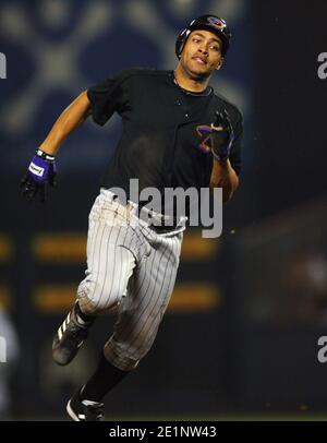 Jose Cruz Jr. of the Arizona Diamondbacks bats during 10-3 victory over ...
