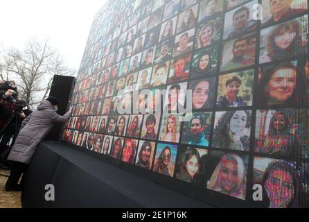 Monument to victims of crash of Boeing 737 aircraft, Flight 604 Flash ...