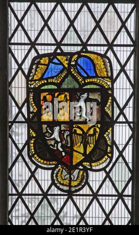 Heraldic Stain Glass Window with Coat of Arms of Charles Emmanuel I ...